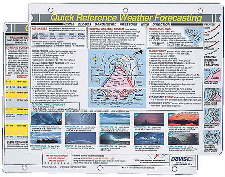 New Weather Forecasting Reference Card davis Instruments 131 - Walmart.com