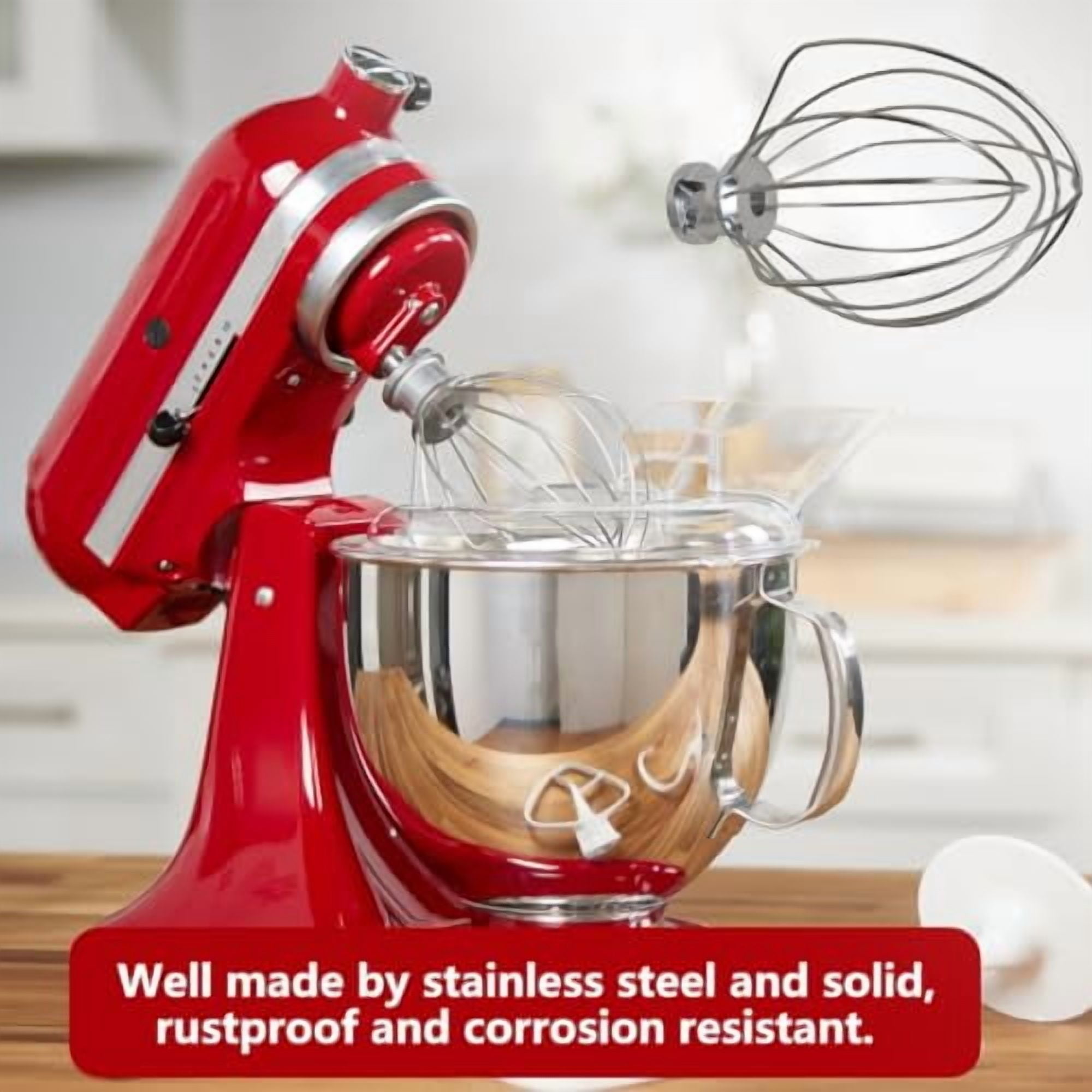 New Wire Whip Replacement For Kitchen Aid KSM150 Artisan Series Stand Mixer, Stainless Steel ...