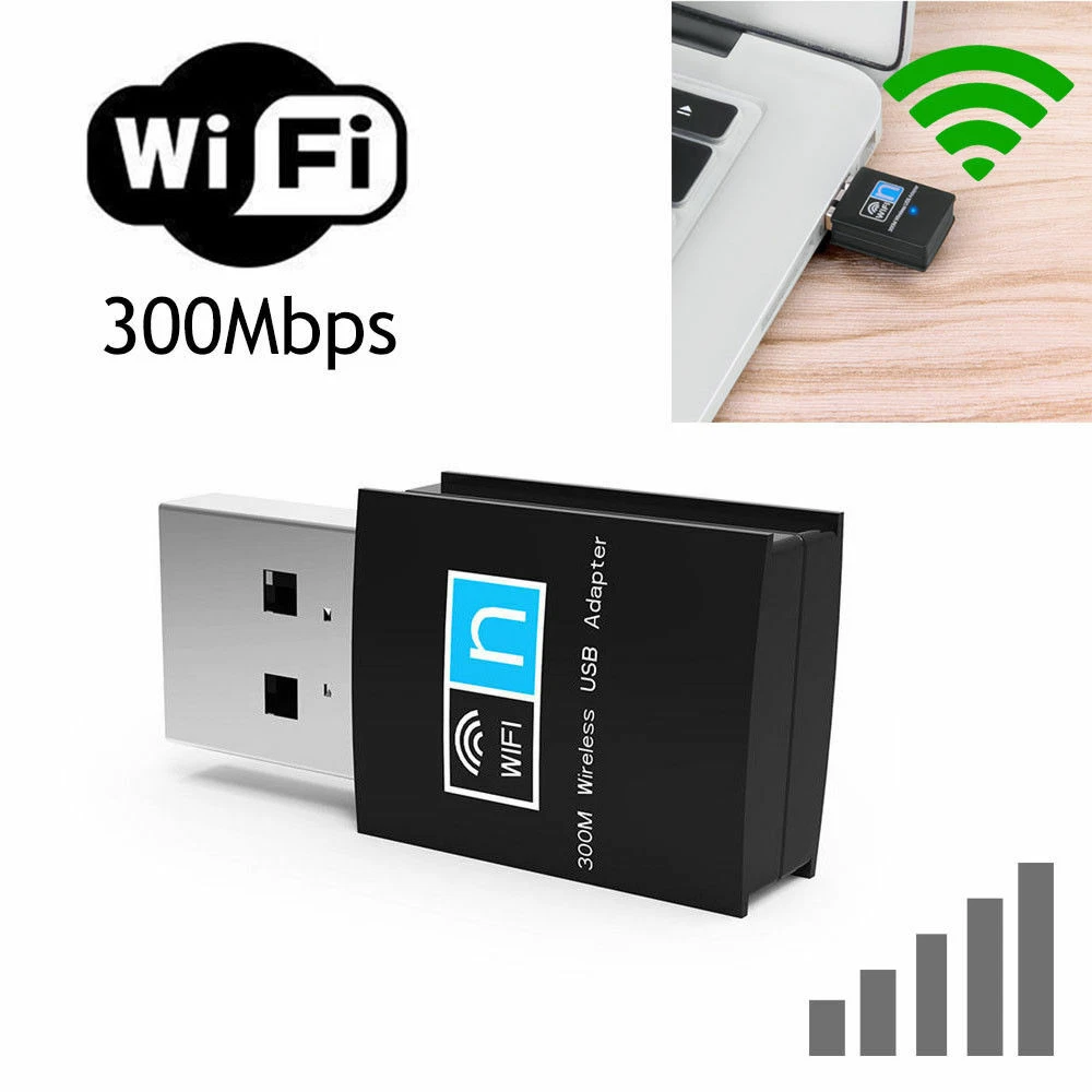 New Wireless Usb Adapter Wifi Internet Dongle 802.11N For Windows 7 8 ...