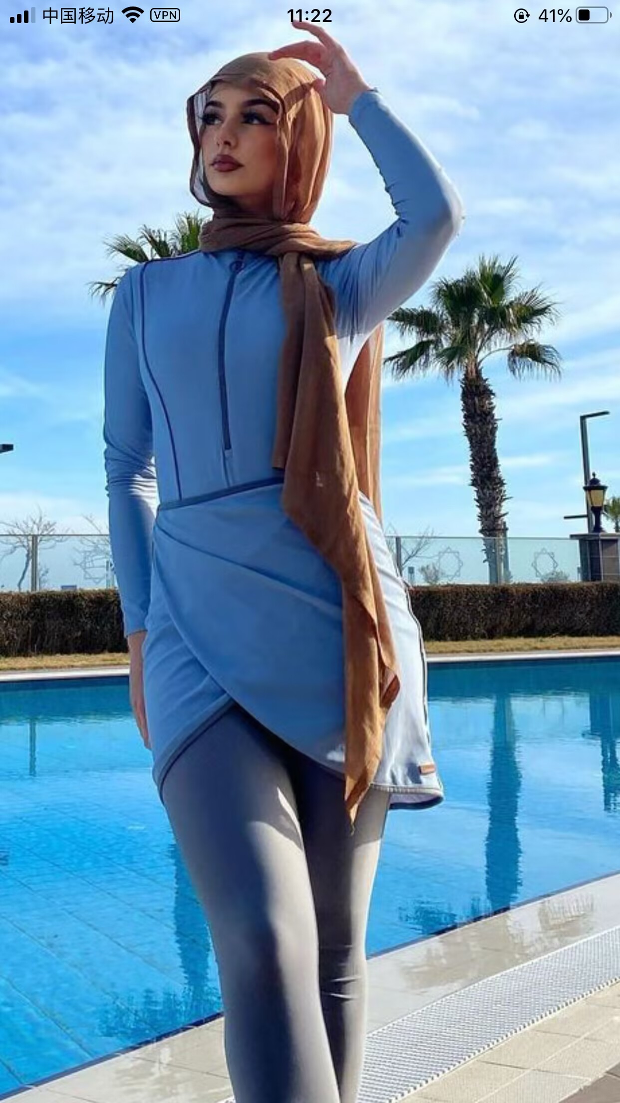 New Woman Muslim Swimwears Burkini Mujer Maillot De Bain Hair Hood Cap ...