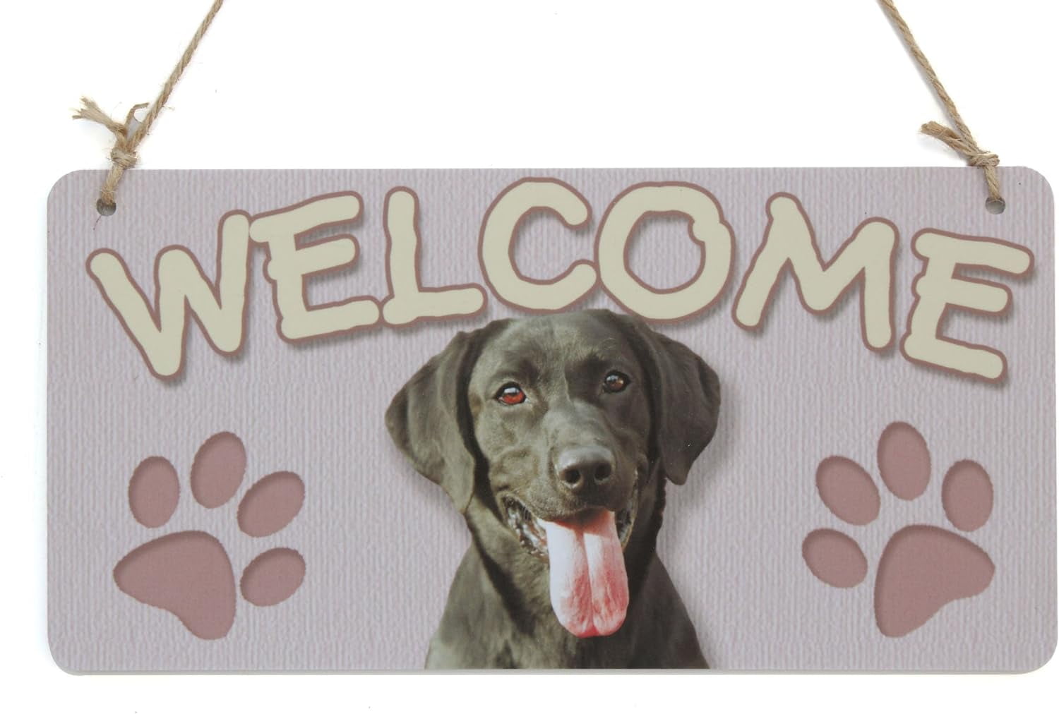 New Wood Sign 10x5 Inch Door Sign Black Lab Welcome Sign with Dog ...