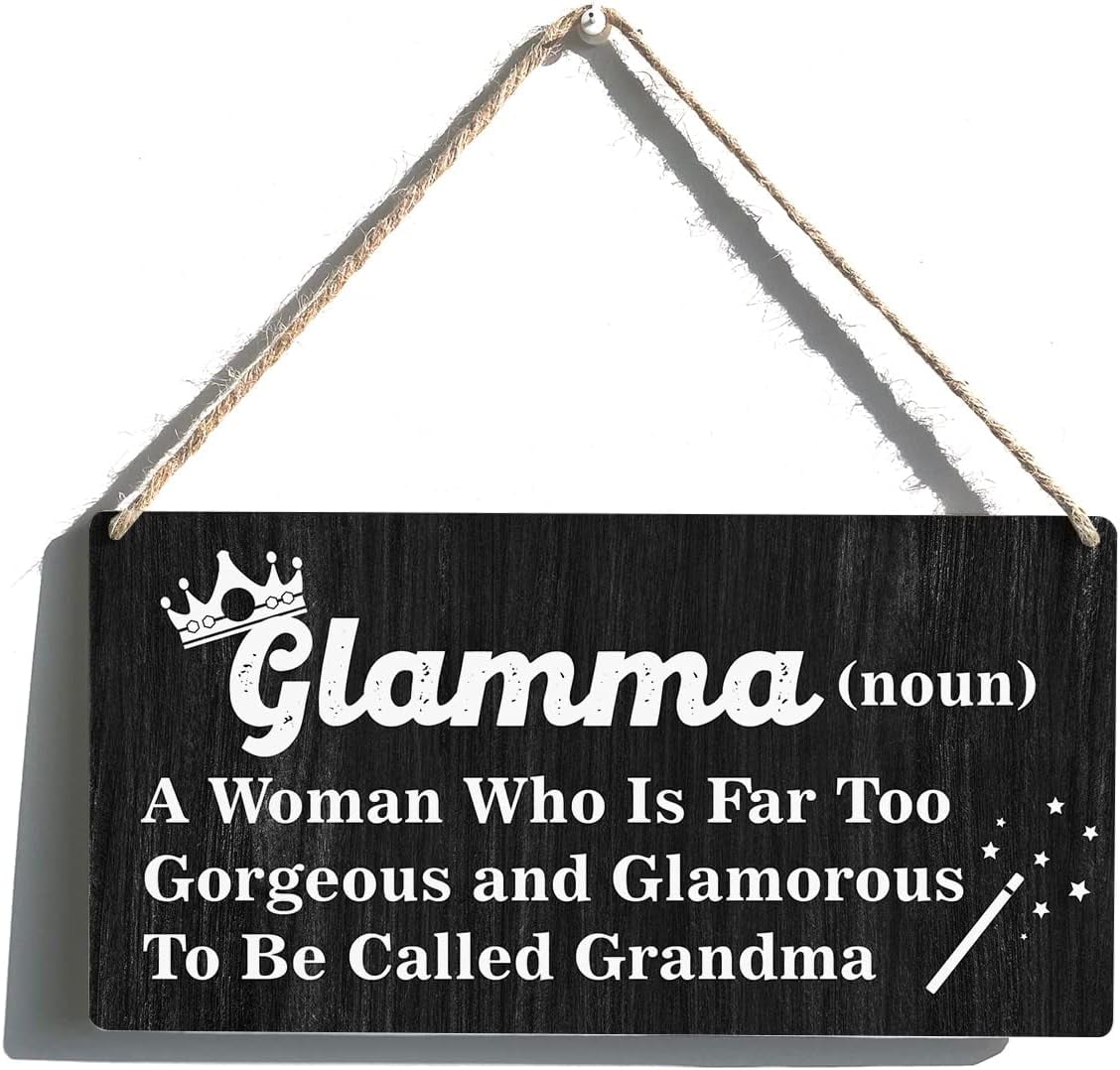 New Wood Sign 10x5 Inch Door Sign Glamma Definition Sign a Woman Who is ...