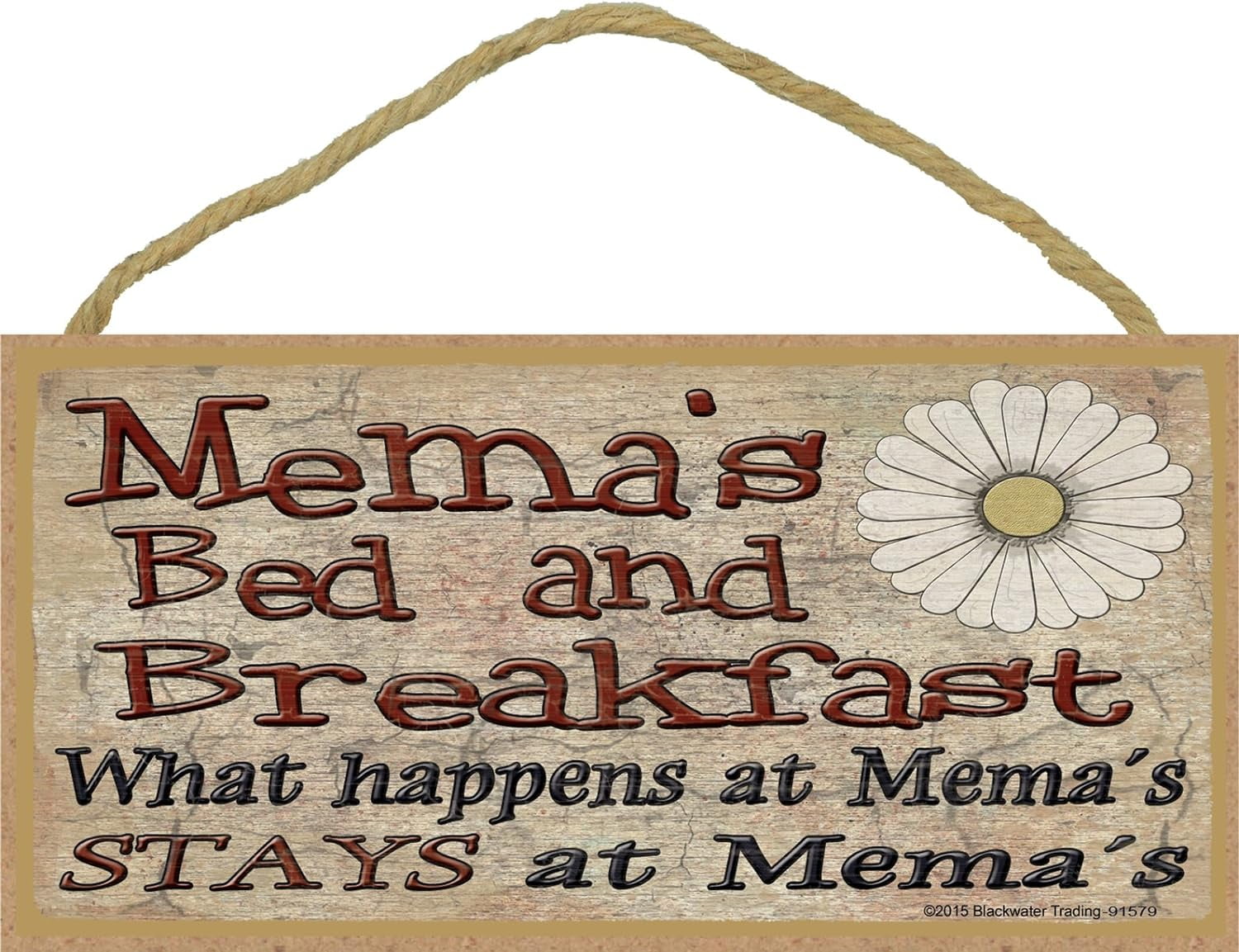New Wood Sign 10x5 Inch Door Sign Mema's Bed and Breakfast What Happens at Stays at Grandmother ...
