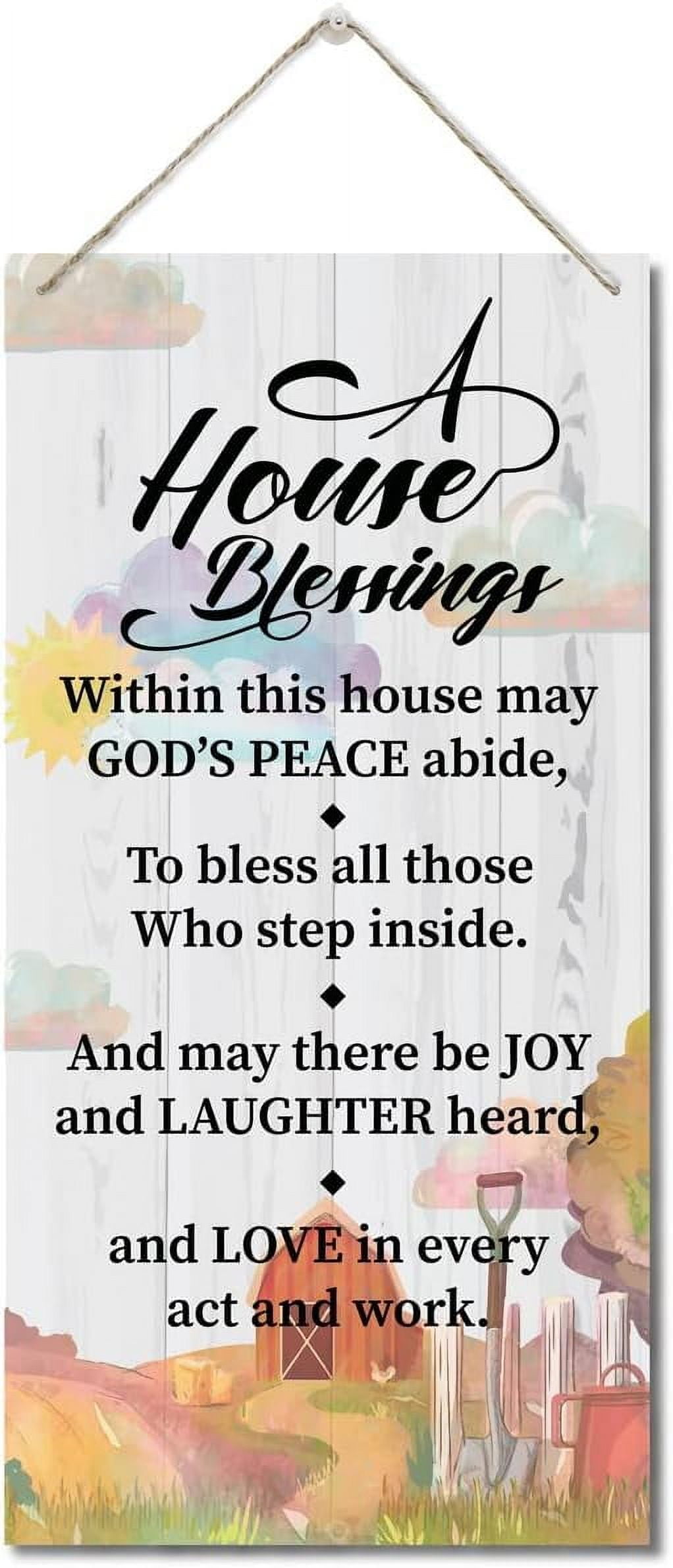 New Wood Sign 10x5 Inch Door Sign A House Blessing Hanging Wooden Wall ...