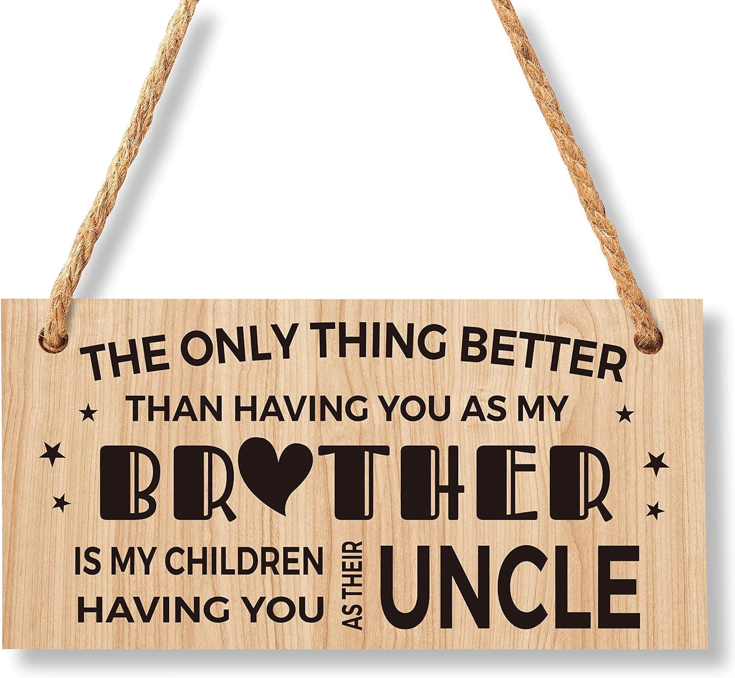 New Wood Sign 10x5 Inch Door Sign Brother Sign Hanging Wooden Wall Sign ...