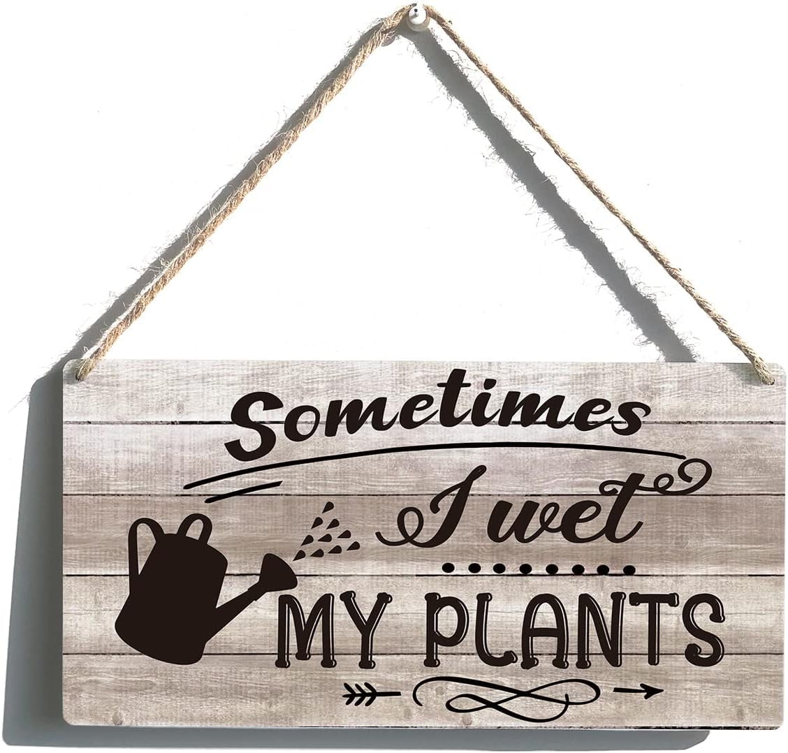 New Wood Sign 10x5 Inch Door Sign Garden Rules Sign My Plants Hanging ...