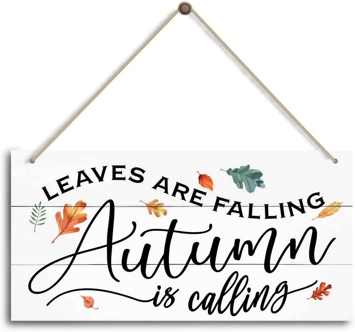 New Wood Sign 10x5 Inch Door Sign Leaves are Falling Autumn Is Calling ...