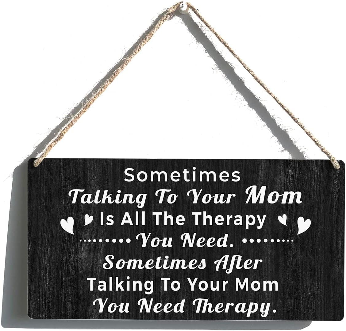 New Wood Sign 10x5 Inch Door Sign Mom Gifts Sign Sometimes Talking To ...