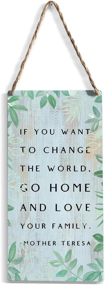 New Wood Sign 10x5 Inch Door Sign Mother Teresa Hanging Wooden Wall ...