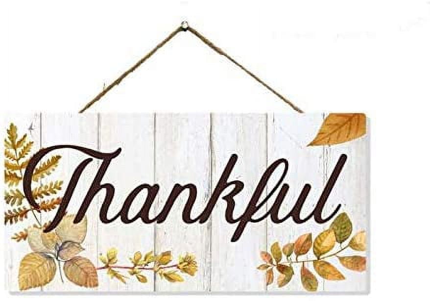 New Wood Sign 10x5 Inch Door Sign Thankful Fall Sign Porch Decor ...