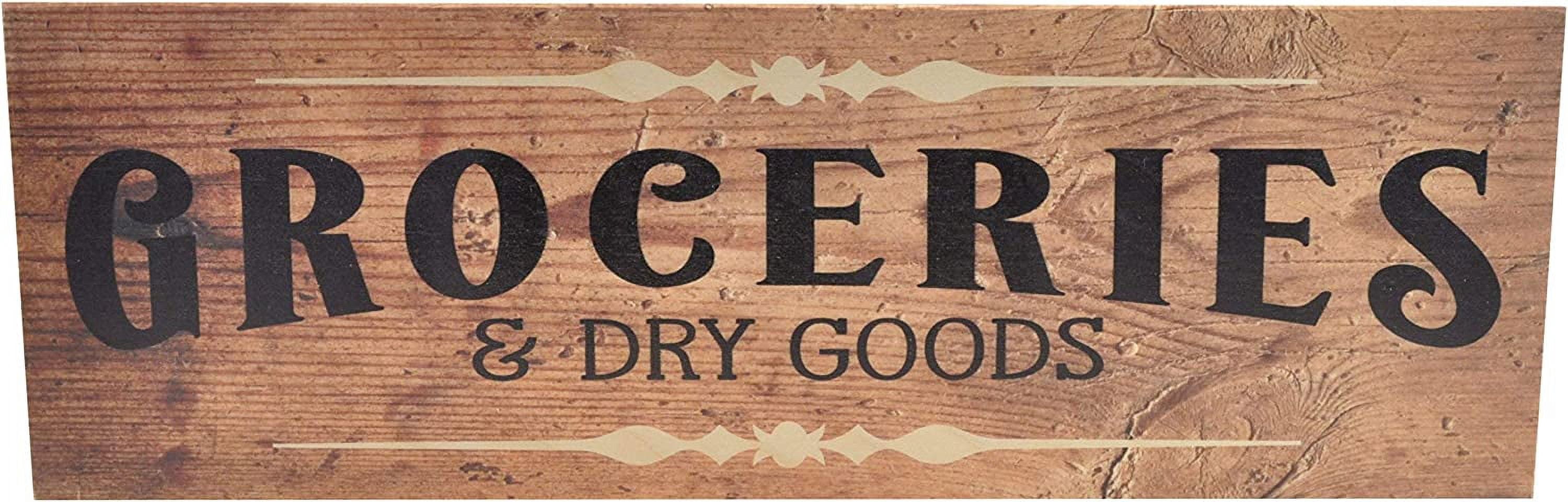 New Wood Sign 4x16 Inch Door Sign Groceries Hanging Wooden Wall Sign ...
