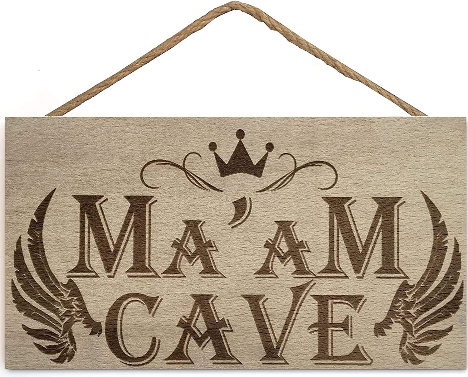New Wood Sign 5x10 Inch Door Sign Ma'am Cave For Hanging Wooden Sign ...