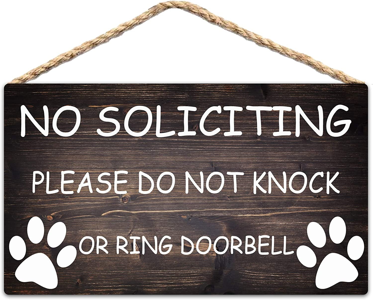 New Wood Sign 5x10 Inch Door Sign No Soliciting Please Do Not Knock Or ...