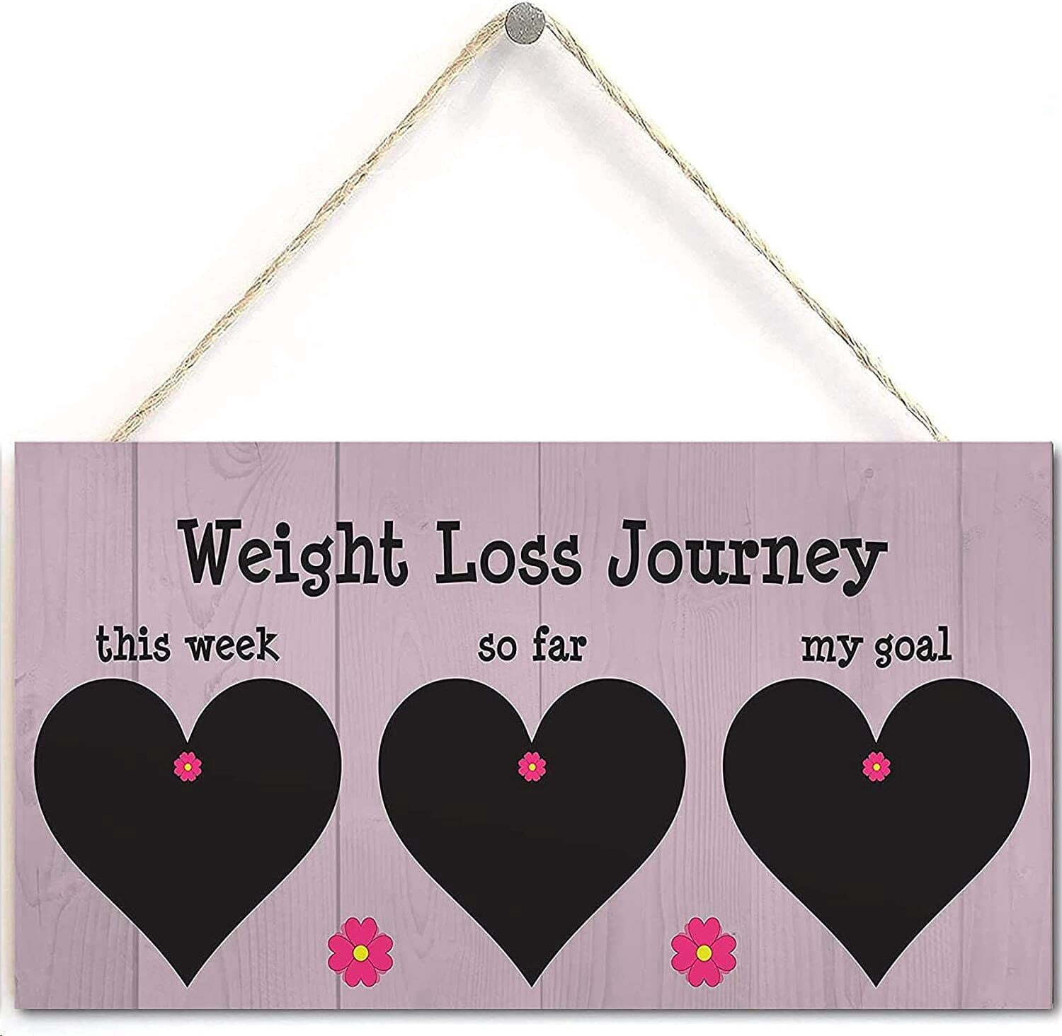 New Wood Sign 5x10 Inch Door Sign Weight Loss Journey For Hanging ...