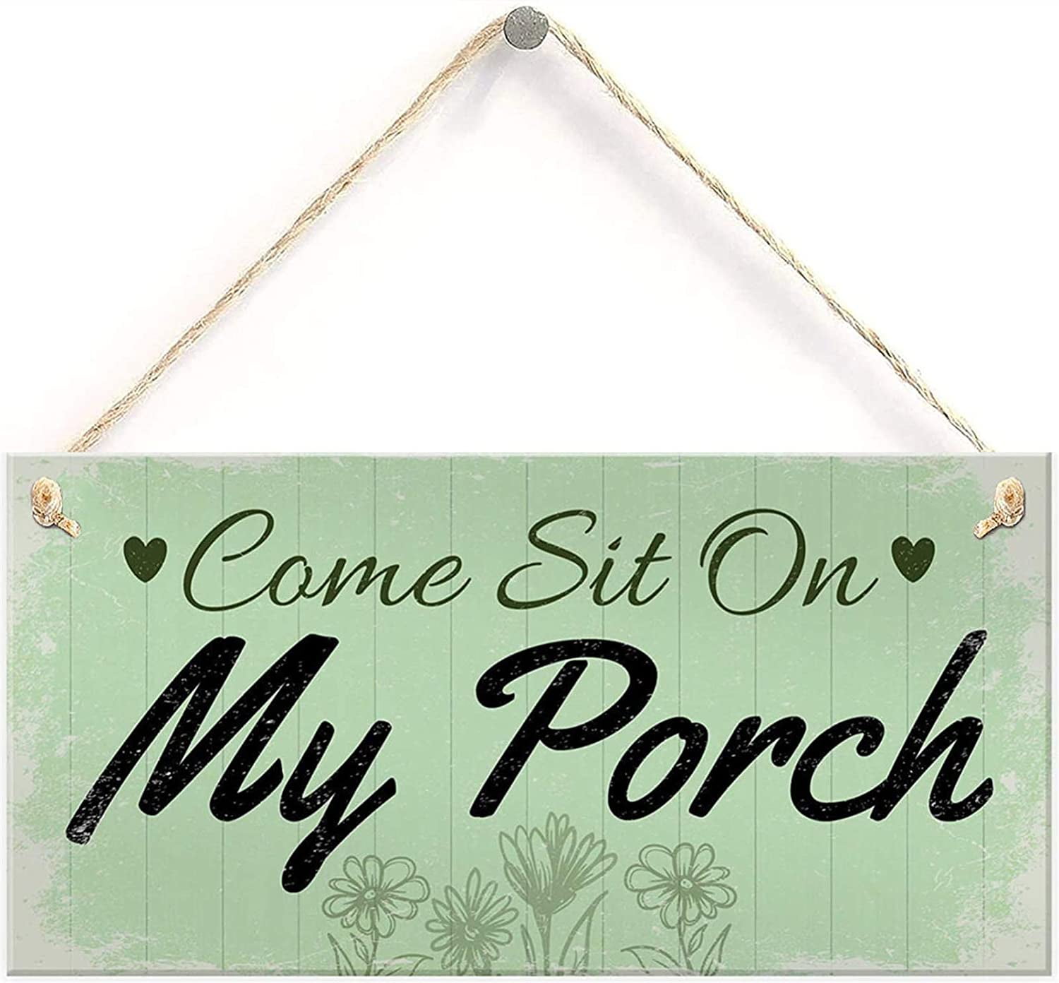 New Wood Sign 5x10 Inch Front Door Sign Grandma's Garden Hanging Wooden ...