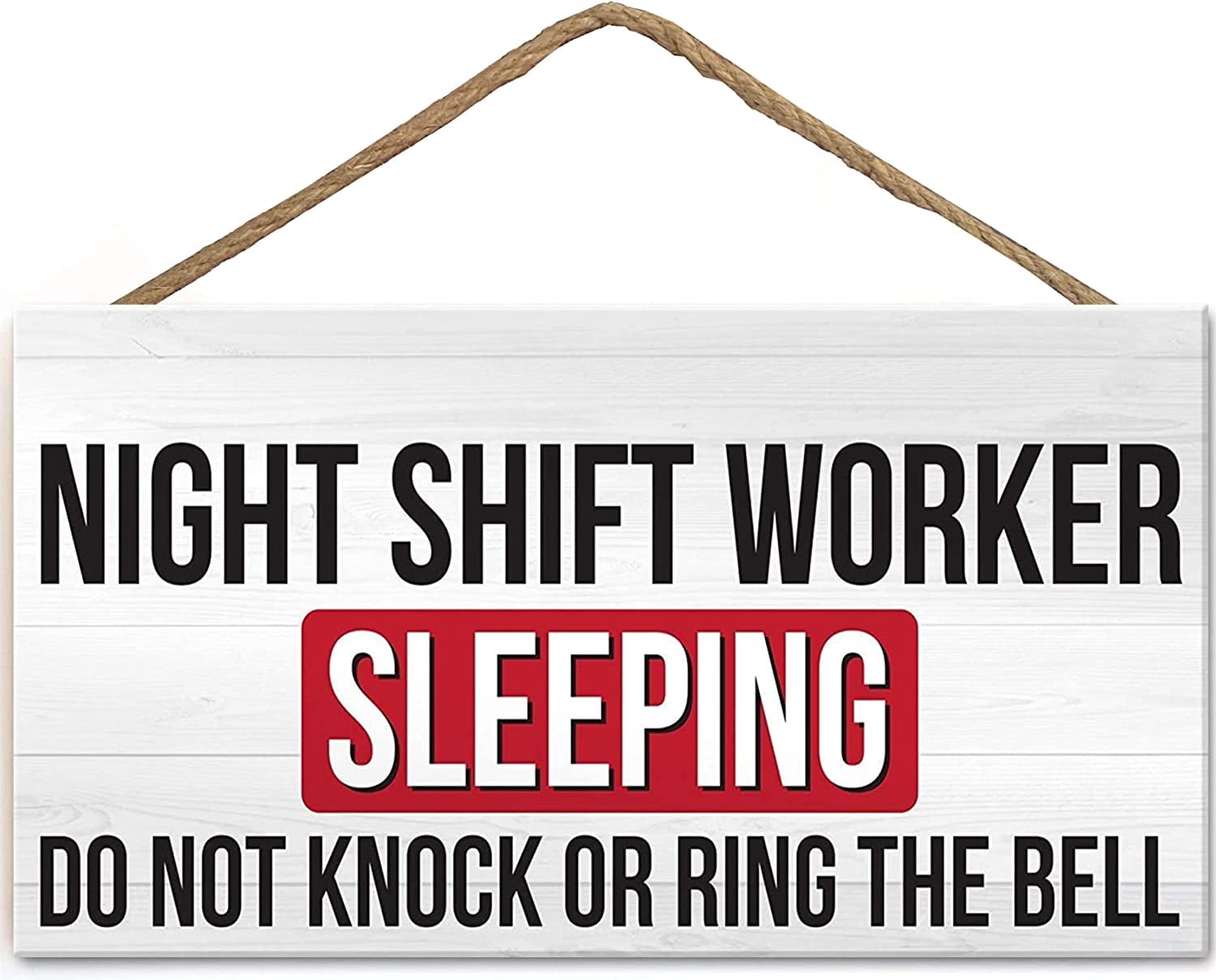 New Wood Sign 5x10 Inch Garden Sign Night Shift Worker Sleeping Do Not ...