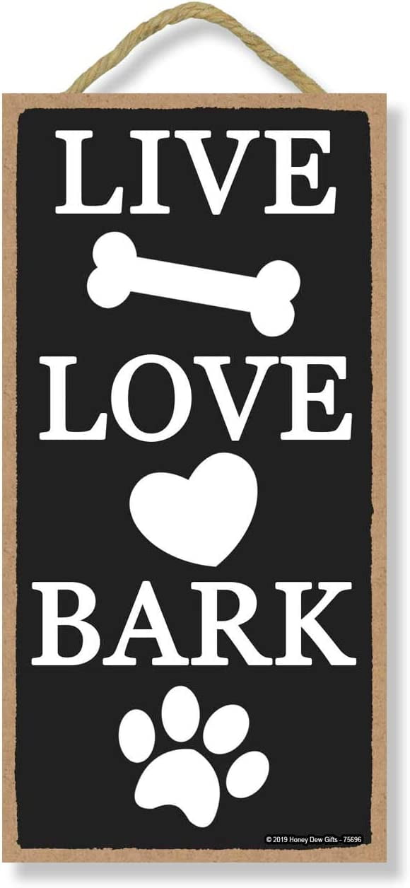 New Wood Sign 8x12 Inch Dog Sign Dog Decor, Live Love Bark Porch Decor ...