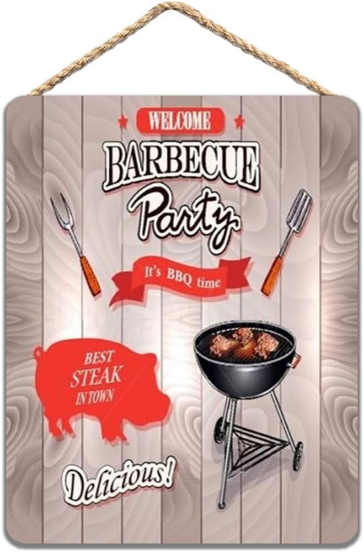 New Wood Sign 8x12 Inch Door Sign Dad's BBQ Zone Hanging Wooden Wall ...