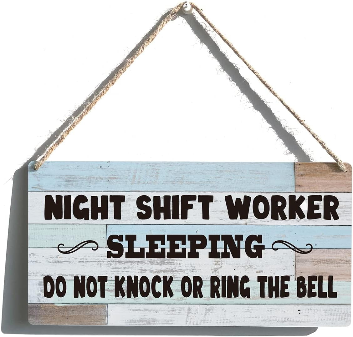 New Wood Sign 8x12 Inch Door Sign Do Not Disturb Sign Night Shift ...