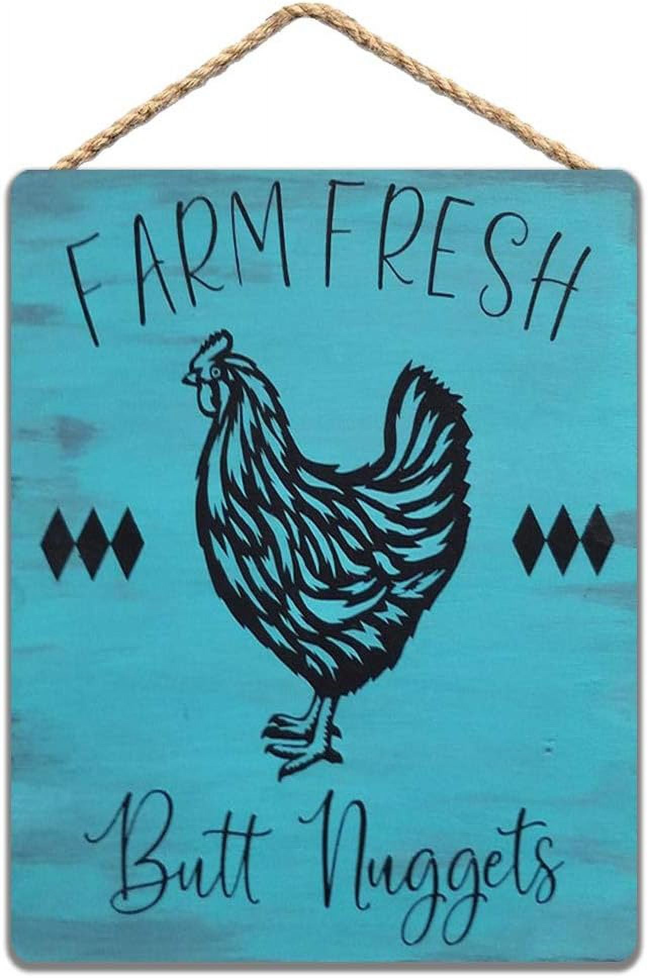 New Wood Sign 8x12 Inch Door Sign Farm Fresh Butt Nuggets Sign Funny ...
