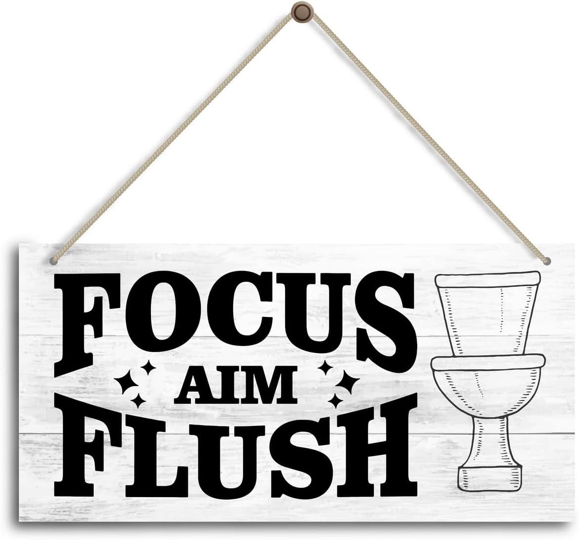 New Wood Sign 8x12 Inch Door Sign Focus Aim Flush Hanging Wooden Wall ...