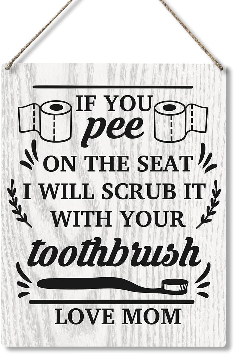 New Wood Sign 8x12 Inch Door Sign Funny I Will Scrub It with Your ...