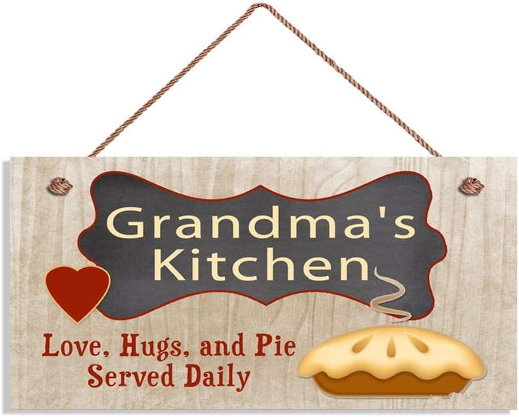 New Wood Sign 8x12 Inch Door Sign Grandma's Kitchen Sign Hanging Wooden ...
