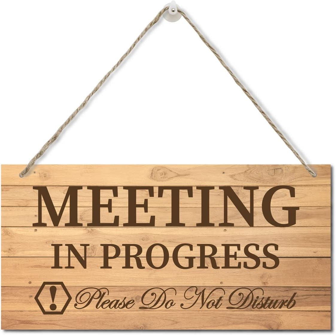 New Wood Sign 8x12 Inch Door Sign Meeting in Progress Please Do Not Disturb Sign Hanging Wooden ...
