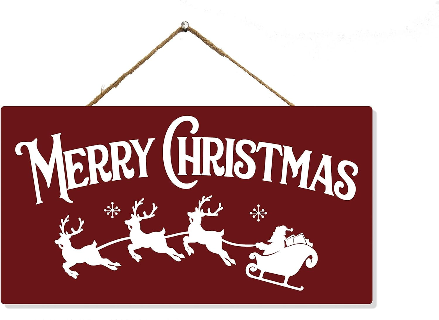 New Wood Sign 8x12 Inch Door Sign Merry Christmas Sign Christmas Decor ...