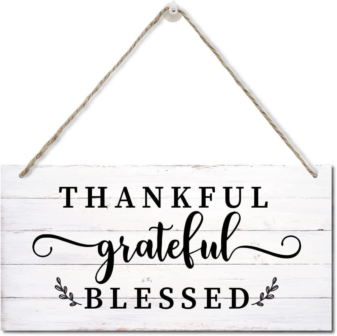 New Wood Sign 8x12 Inch Door Sign Thankful Grateful Blessed Sign ...