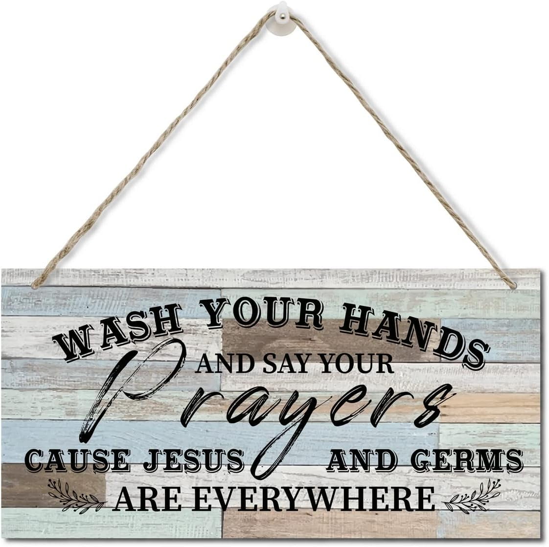 New Wood Sign 8x12 Inch Door Sign Wash Your Hands And Say Your Prayers ...