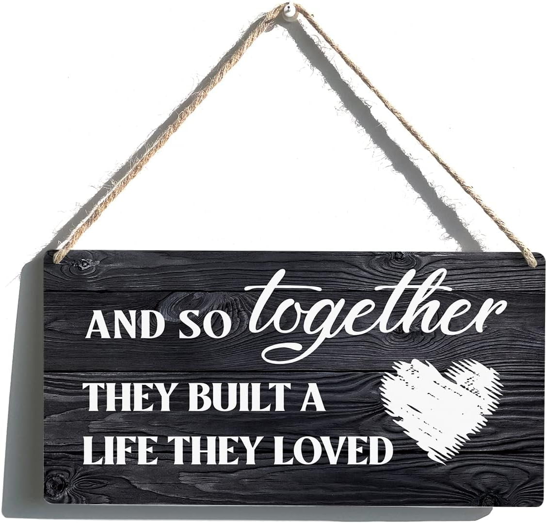 New Wood Sign 8x12 Inch Door Sign Wedding Sign And So Together They ...