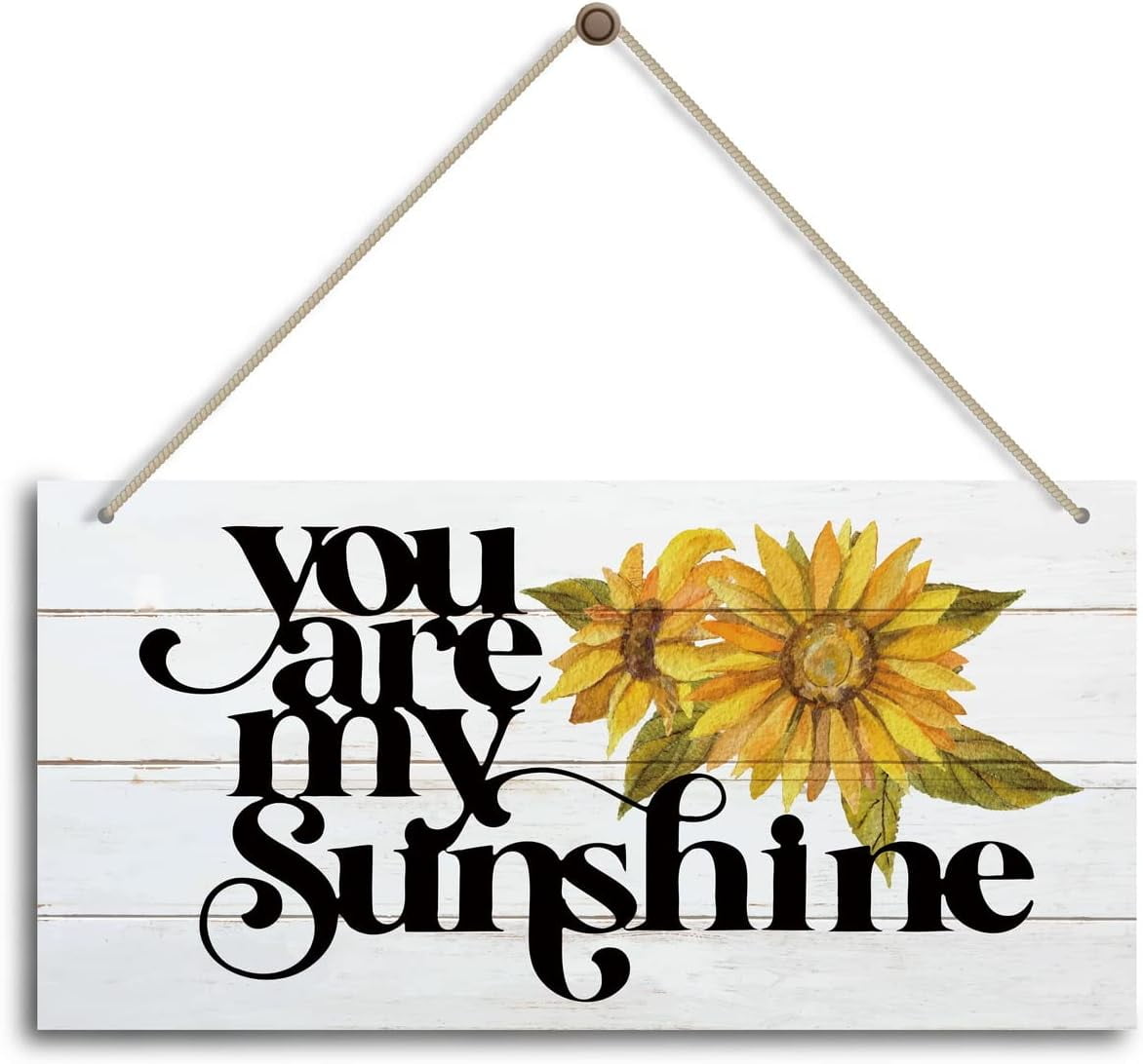 New Wood Sign 8x12 Inch Door Sign You Are My Sunshine Hanging Wooden ...