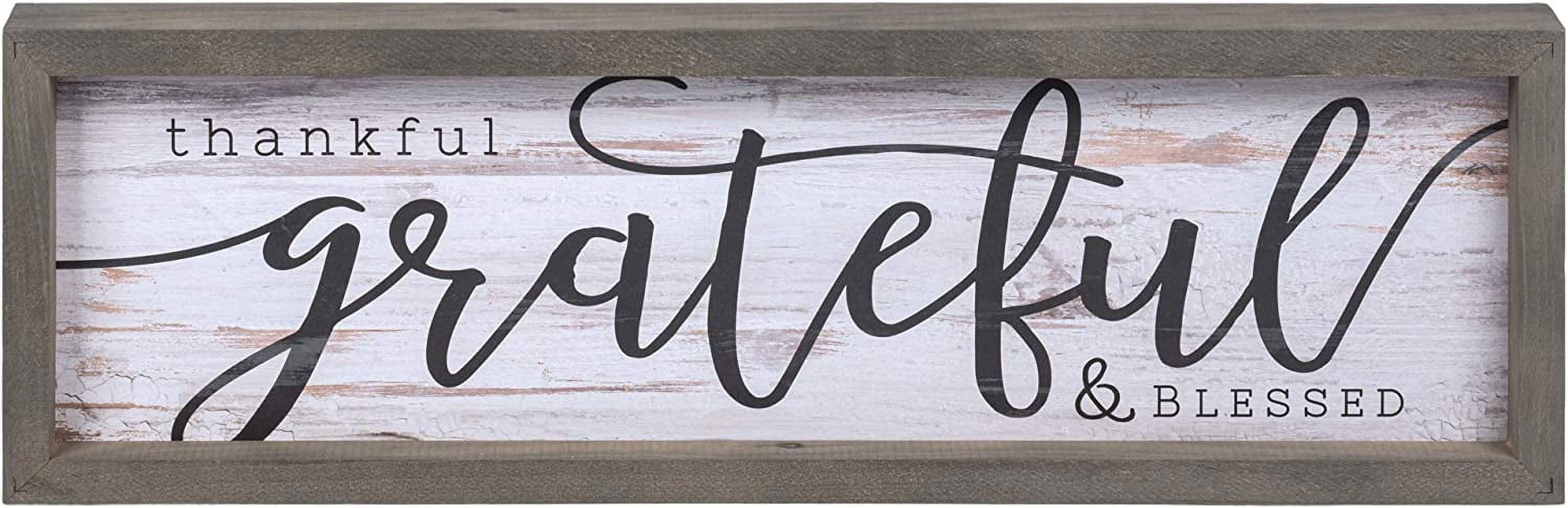 New Wood Sign 8x12 Inch For Thankful Grateful Blessed Grey Hanging Sign ...