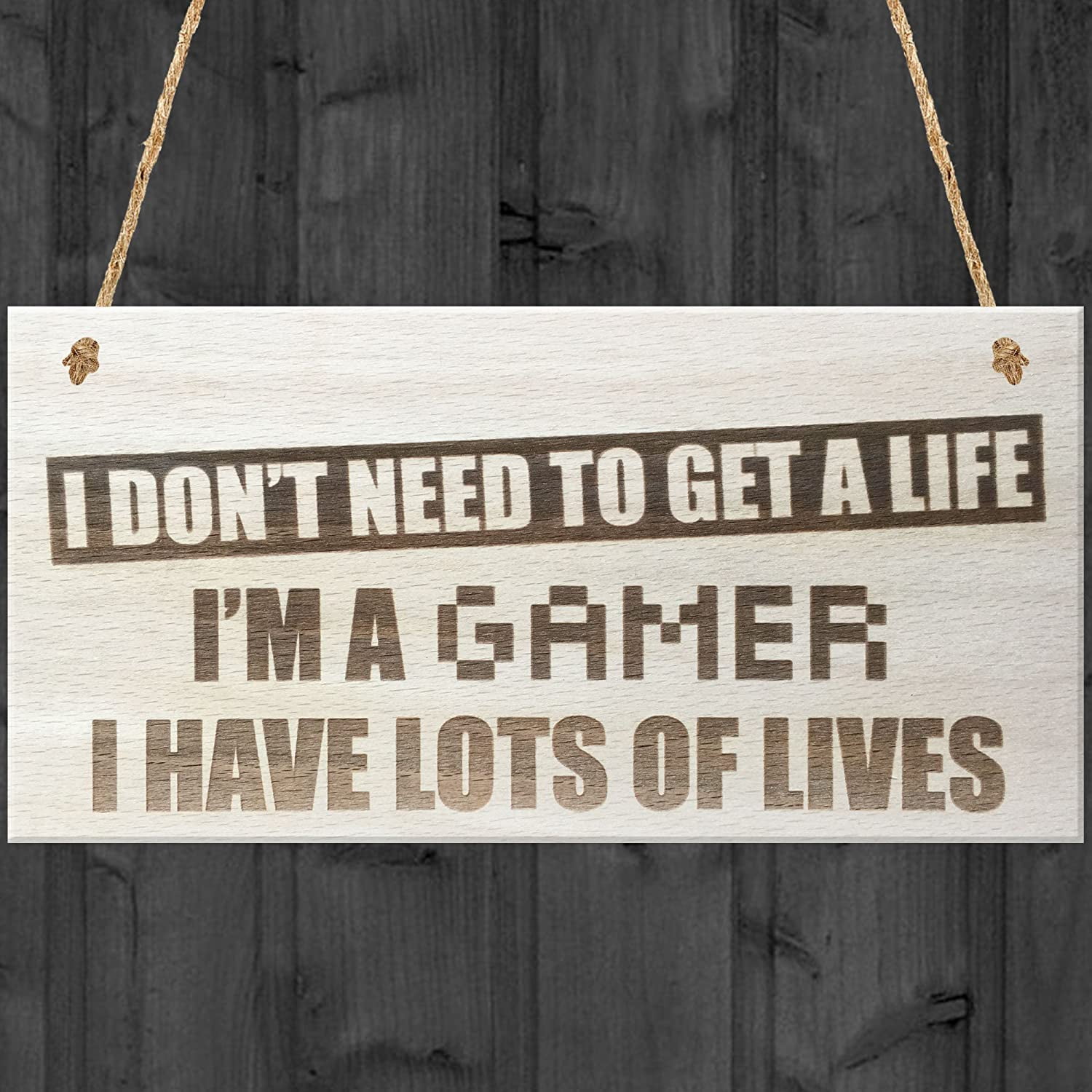 New Wood Sign Front Door Sign I Don't Need To Get A Life I'm A Gamer I ...