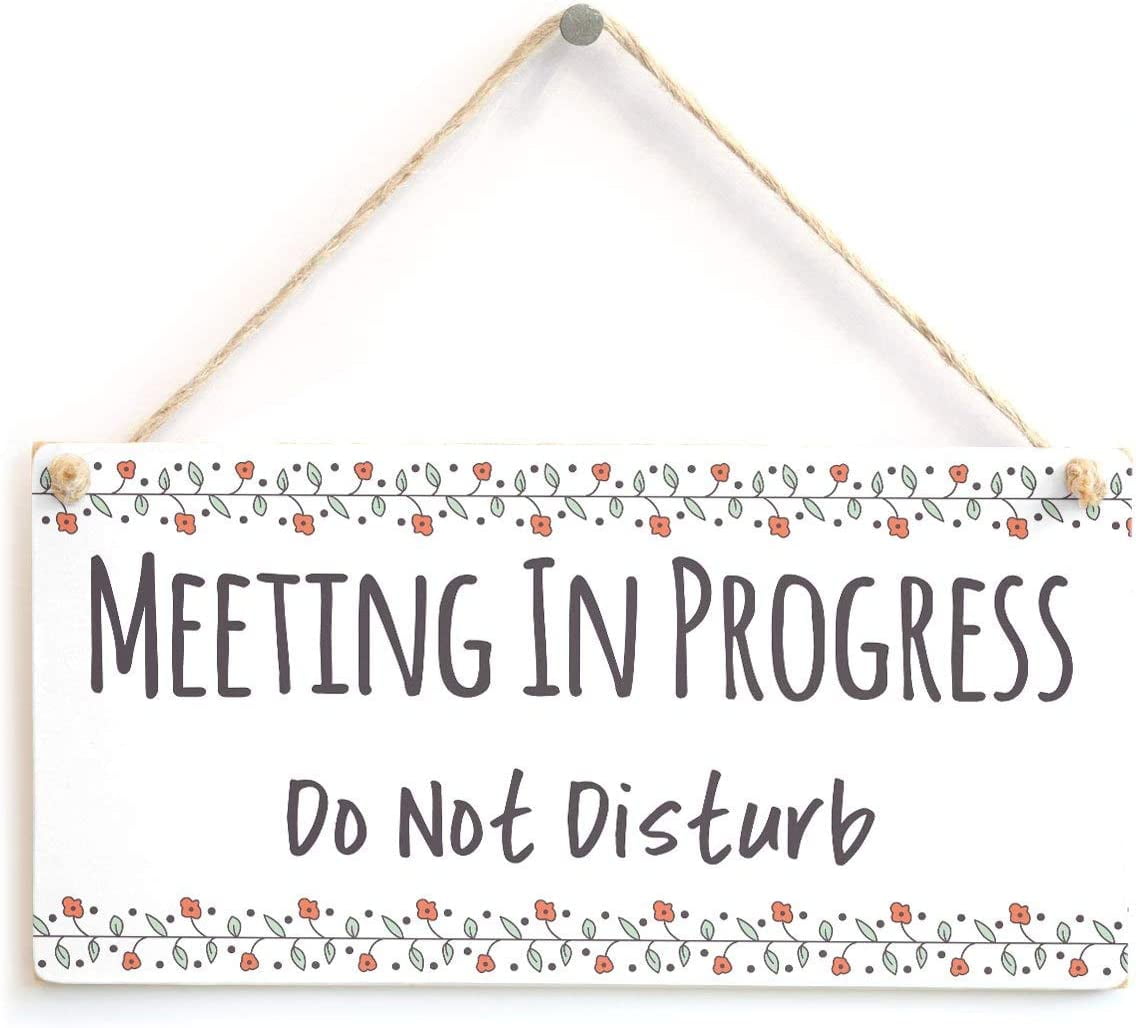 New Wood Sign Front Door Sign Meeting in Progress Do Not Disturb ...