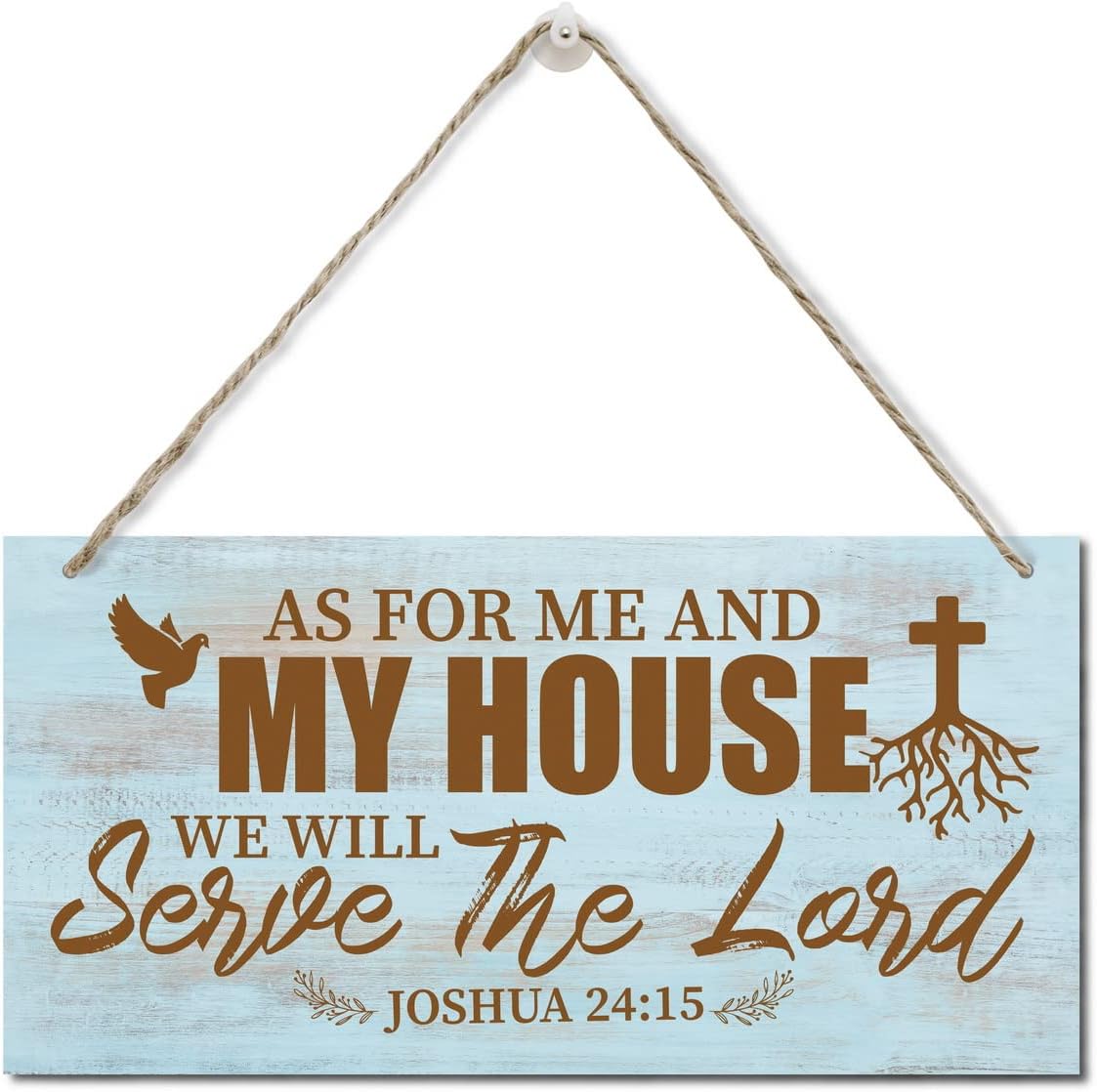 New Wood Sign Front Door Sign As For Me and My House, We Will Serve the ...