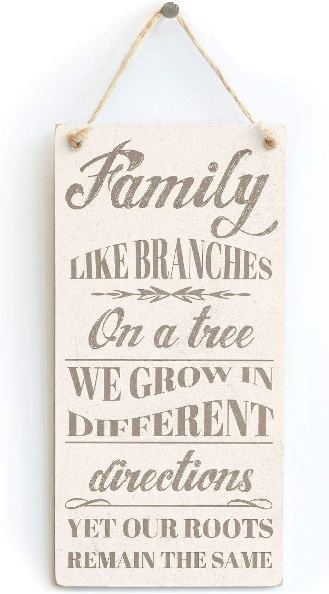 New Wood Sign Front Door Sign Family Like Branches On A Tree We Grow in ...