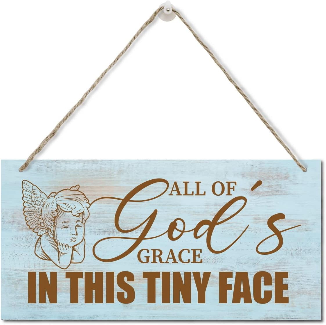 New Wood Sign Front Door Sign God's Grace In This Tiny Face Sign ...
