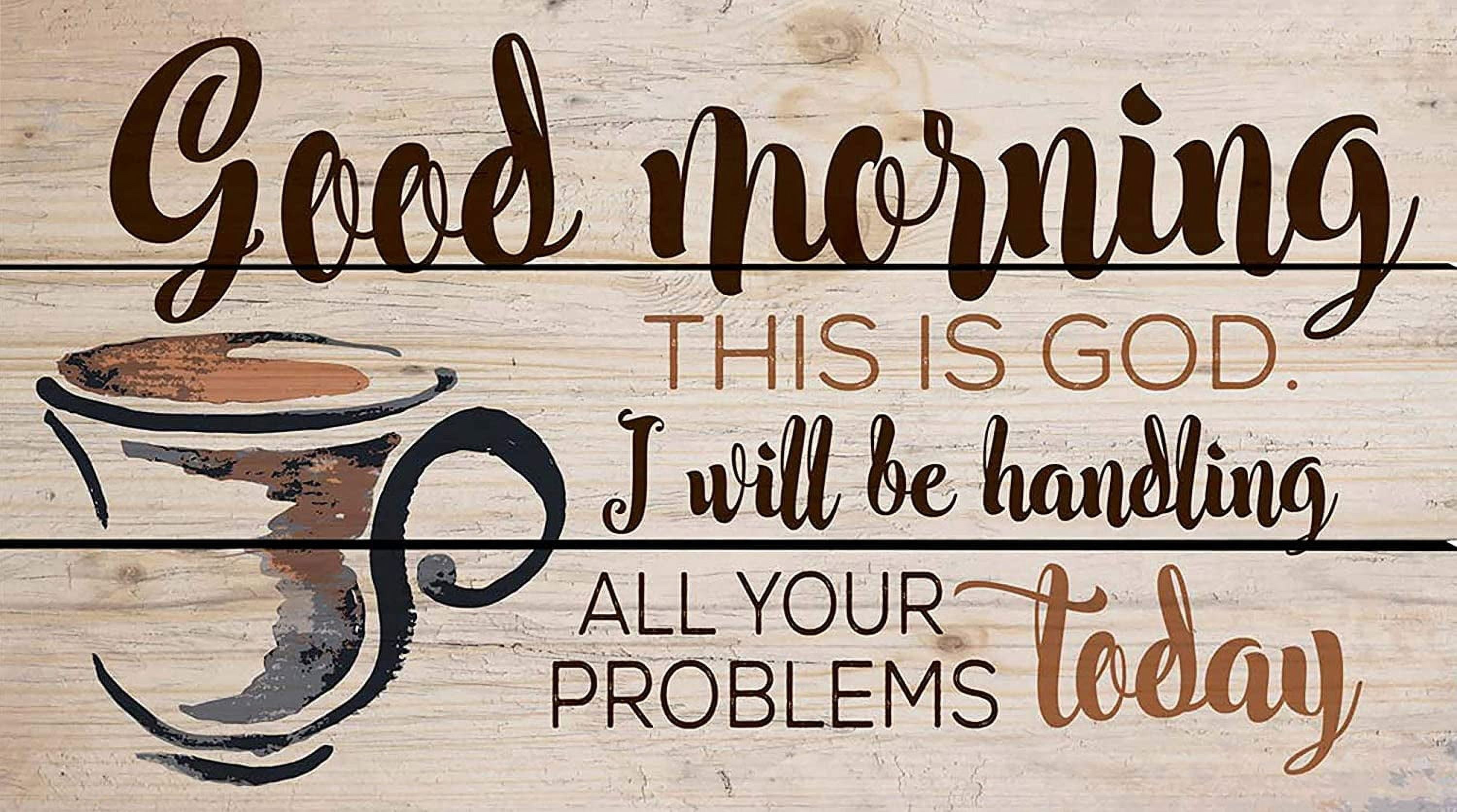 New Wood Sign Front Door Sign Good Morning This is God Watercolor ...