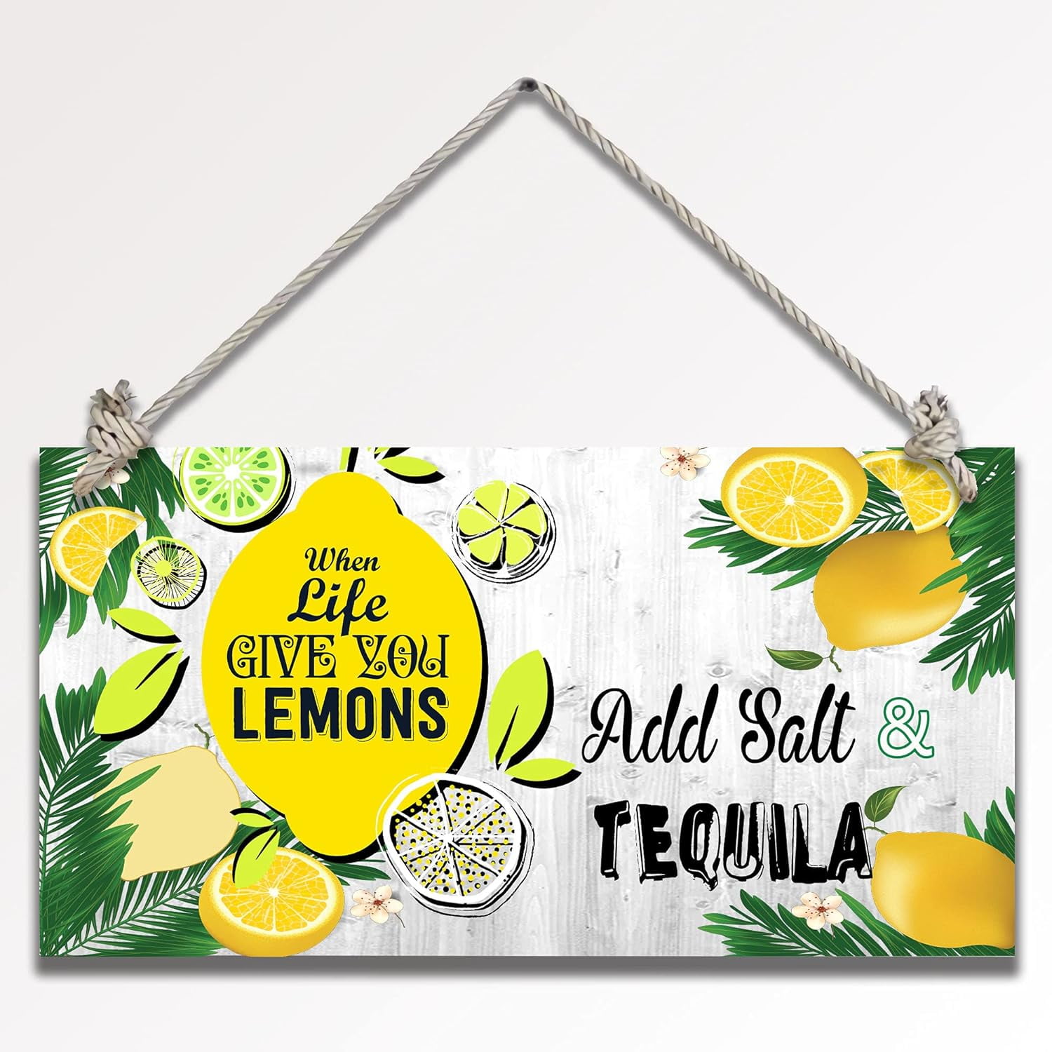 New Wood Sign Front Door Sign Lemon Signs When Life Give You Lemons Add ...