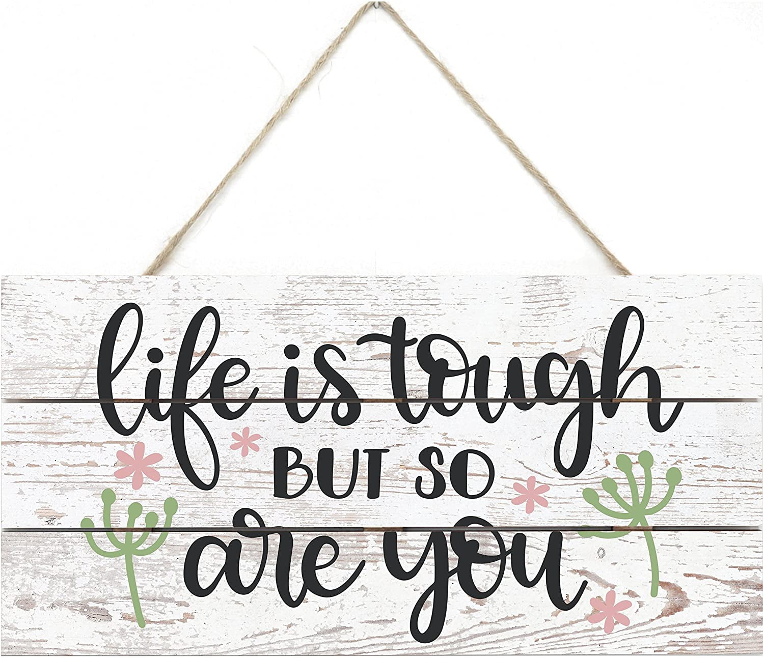New Wood Sign Front Door Sign Life is Tough But So are You Hanging ...