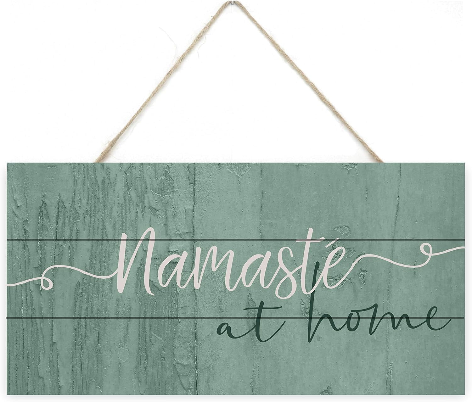 New Wood Sign Front Door Sign Namaste at Home Hanging Wooden Wall Sign ...