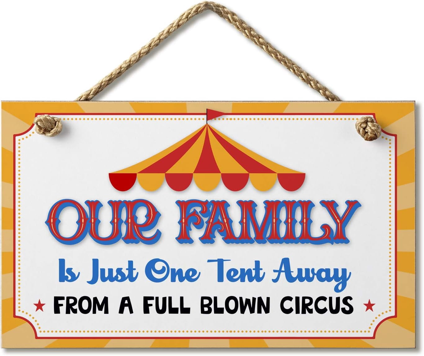New Wood Sign Front Door Sign One Tent Away From Full Blown Circus ...