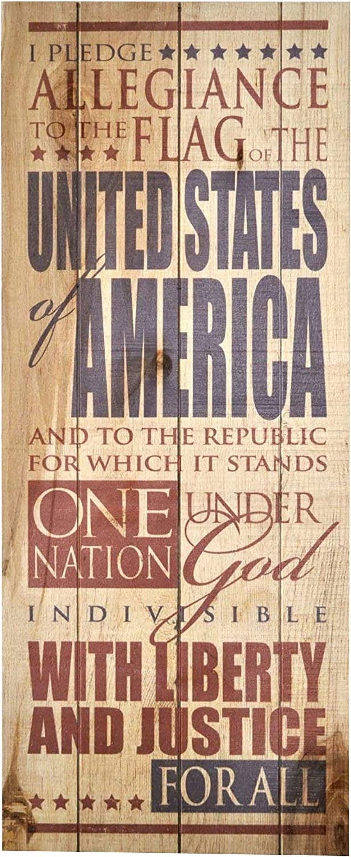 New Wood Sign Front Door Sign Pledge Of Allegiance Hanging Wooden Wall ...