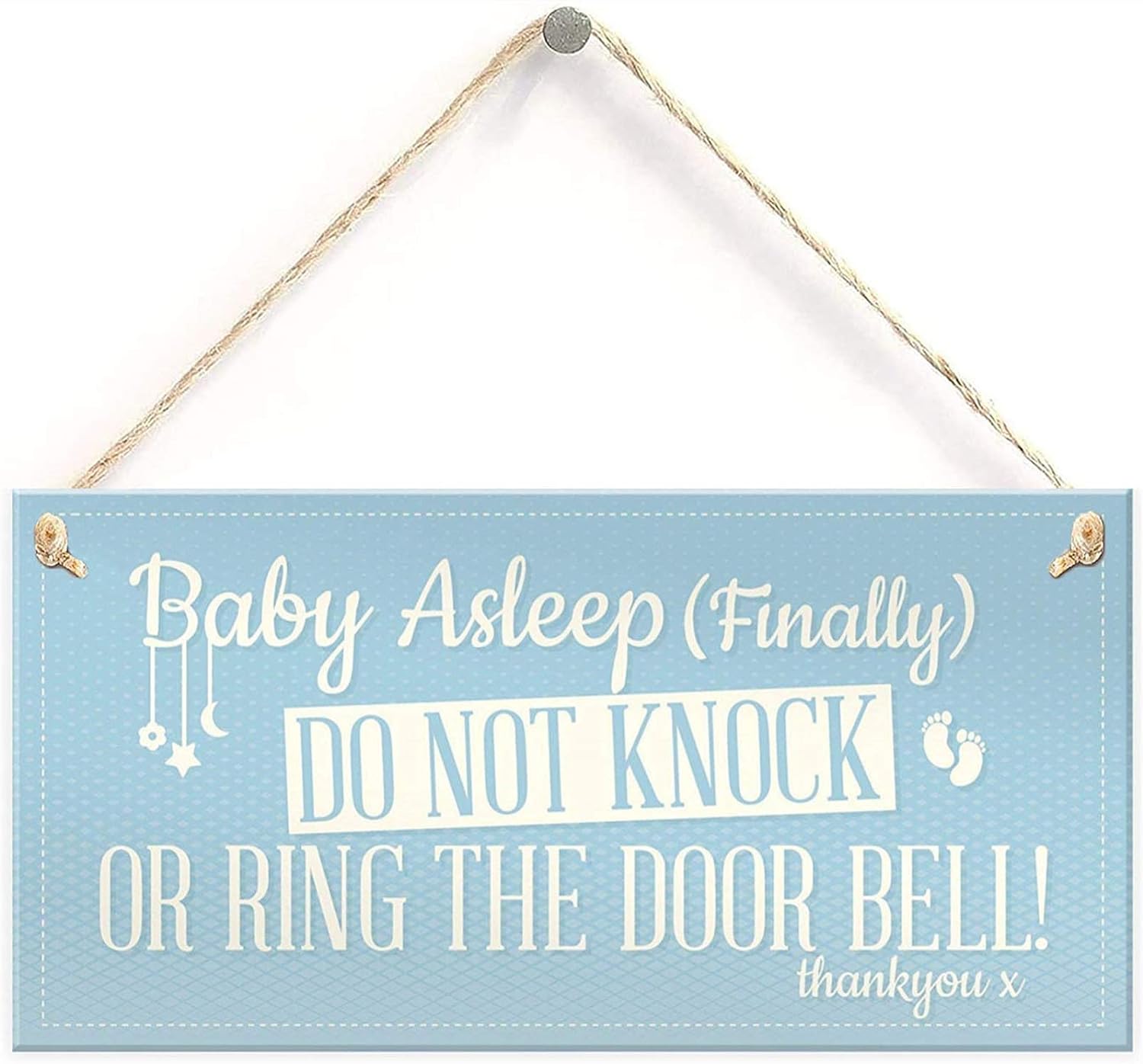New Wood Sign Front Door Sign Shhhh Baby is Sleeping Sign Hanging ...