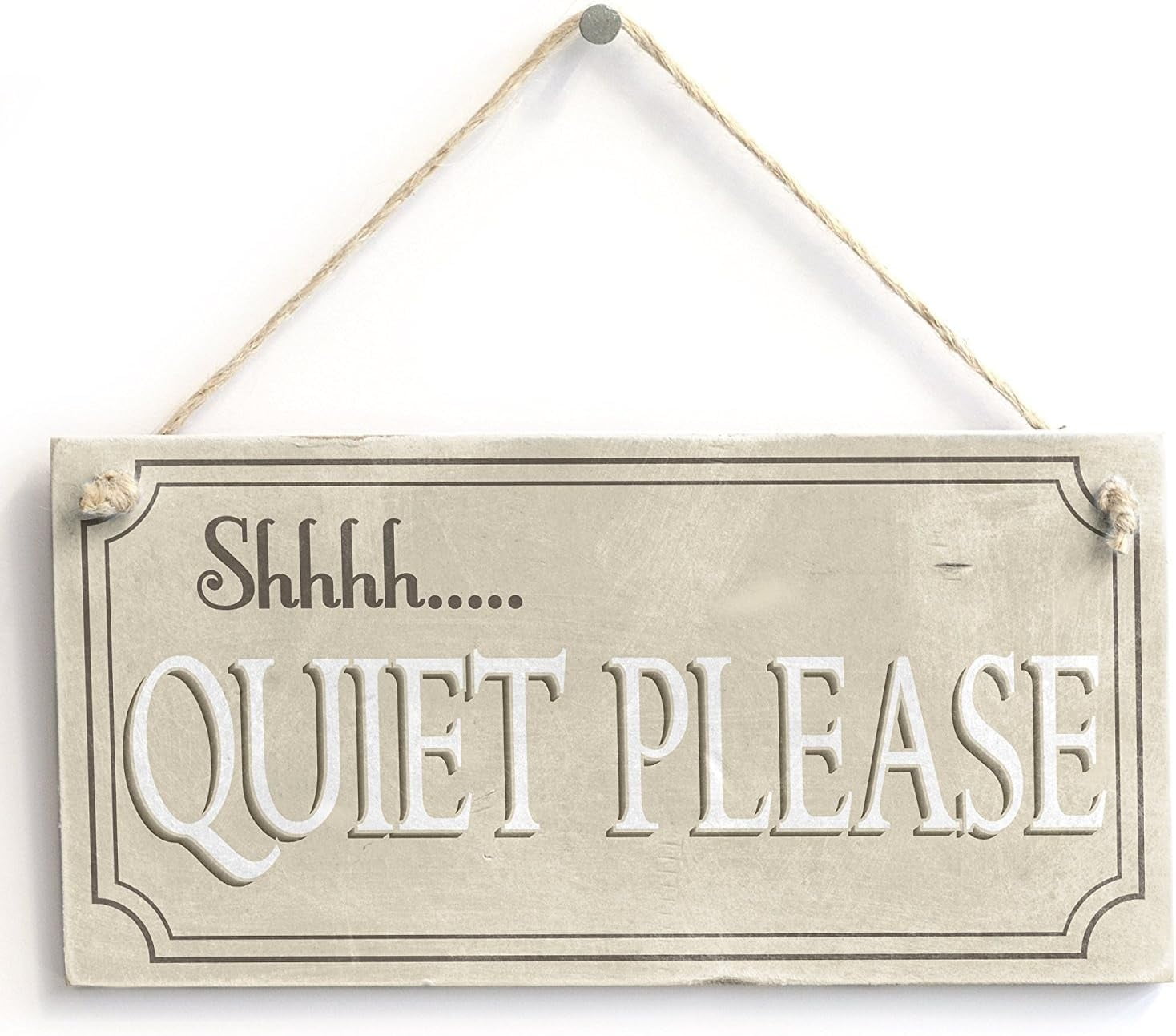 New Wood Sign Front Door Sign Shhhh..... QUIET PLEASE Hanging Wooden ...