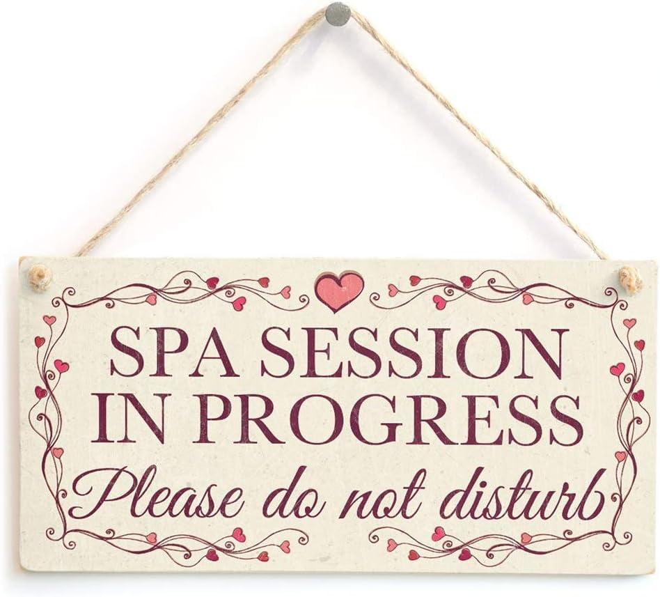 New Wood Sign Front Door Sign Spa Session in Progress Please do not ...