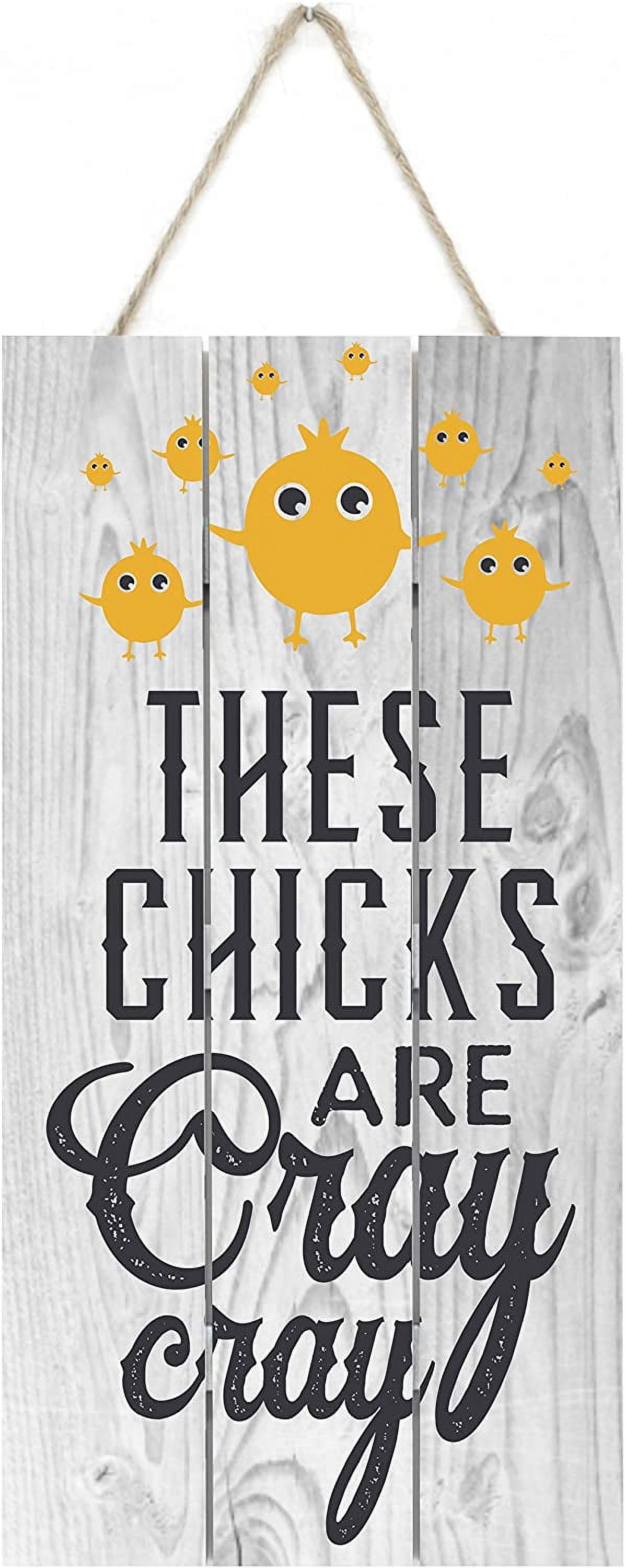 New Wood Sign Front Door Sign These Chicks are Cray Cray Hanging Wooden ...