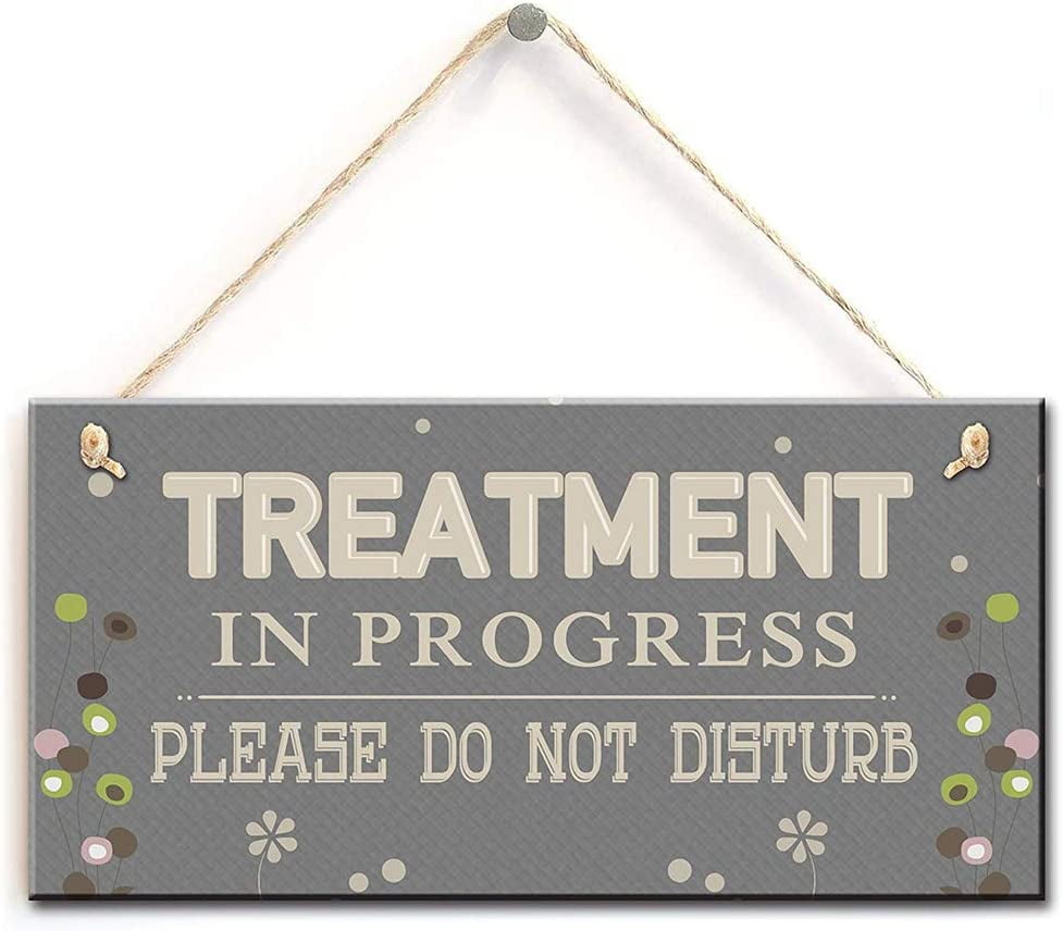 New Wood Sign Front Door Sign Treatment in Progress Please Do Not ...